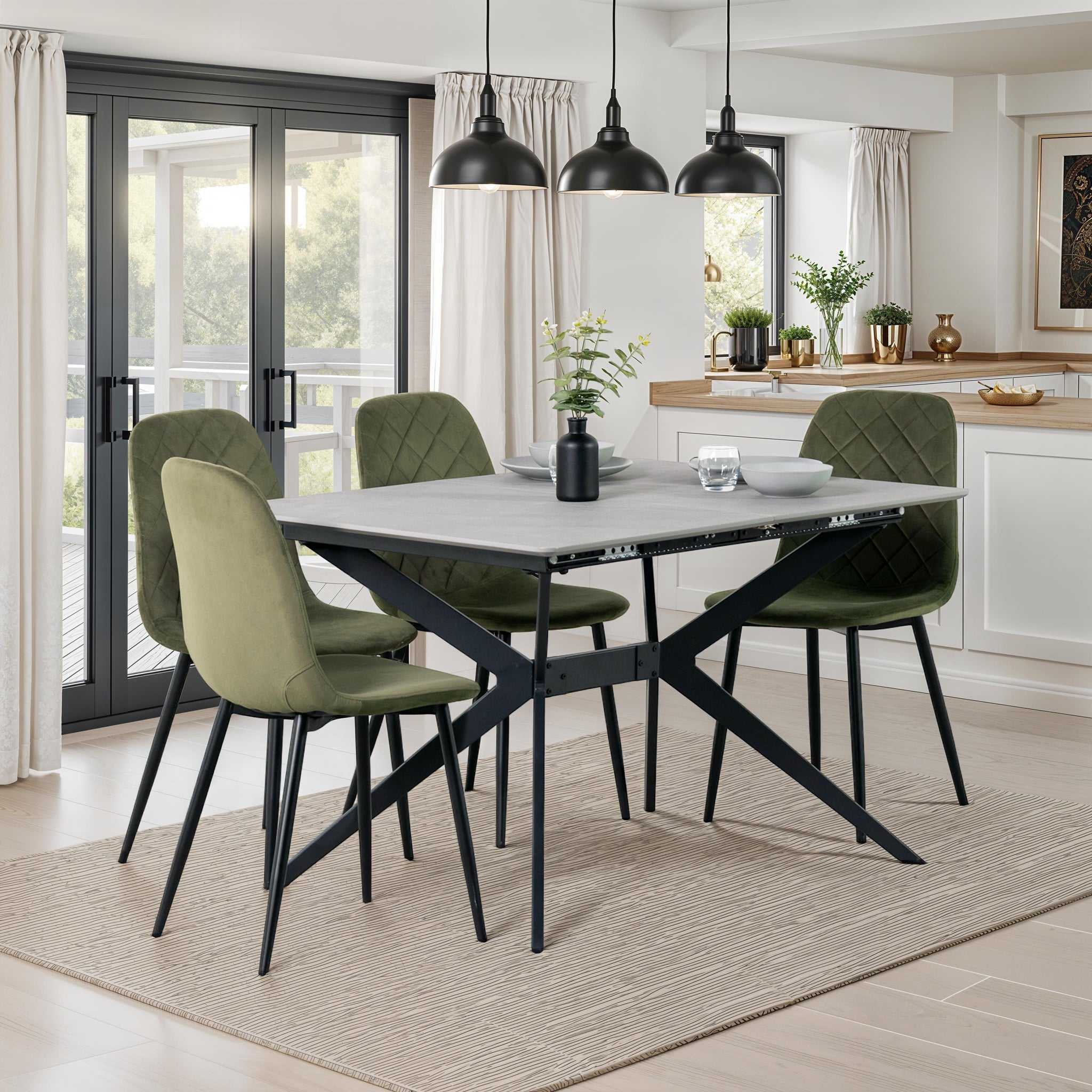 Lola Melamine Extending Dining Table (120cm-160cm)