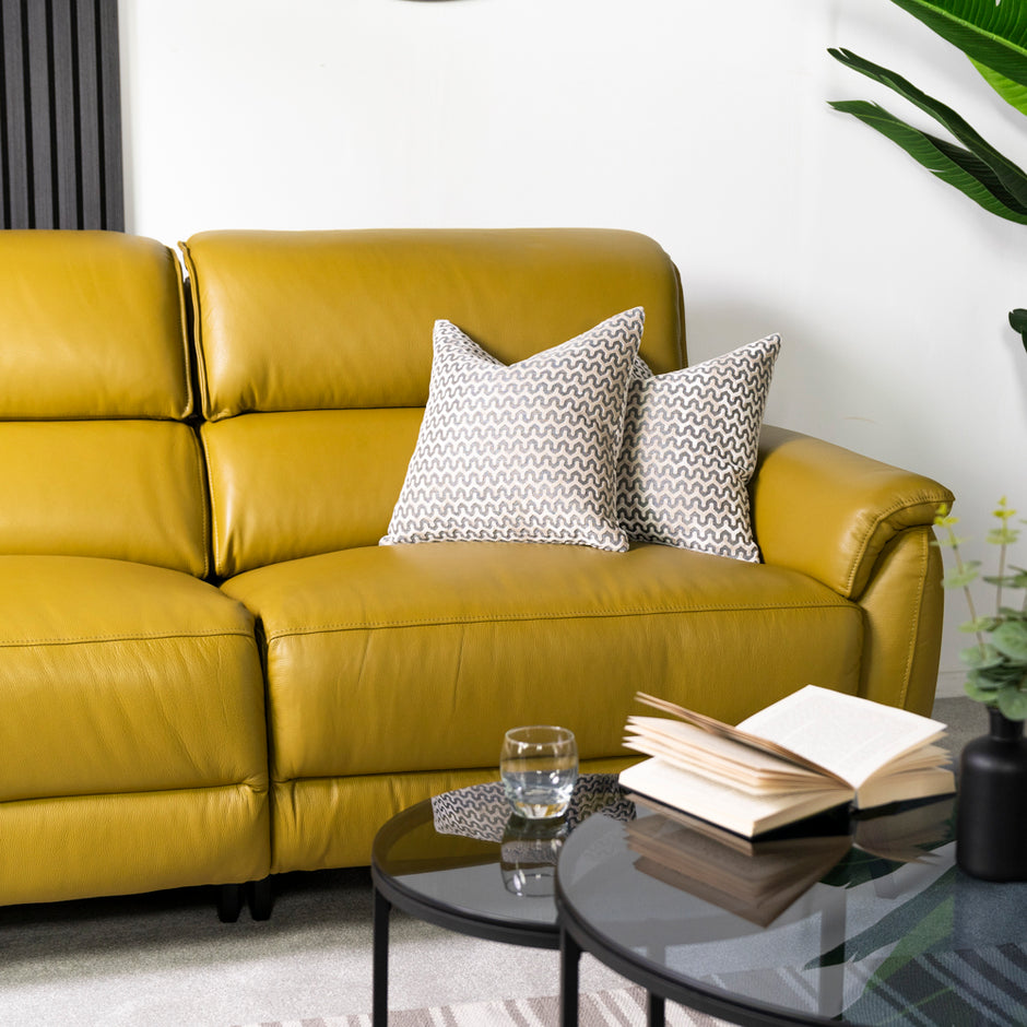Wesley 3 Seater Power Leather Recliner Sofa – FW Homestores