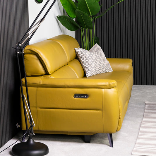 Wesley 3 Seater Power Leather Recliner Sofa – FW Homestores