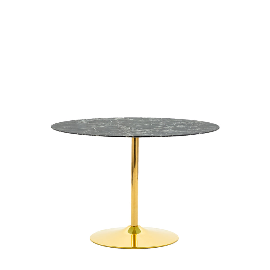 Whitmore Black Effect Round Dining Table – FW Homestores