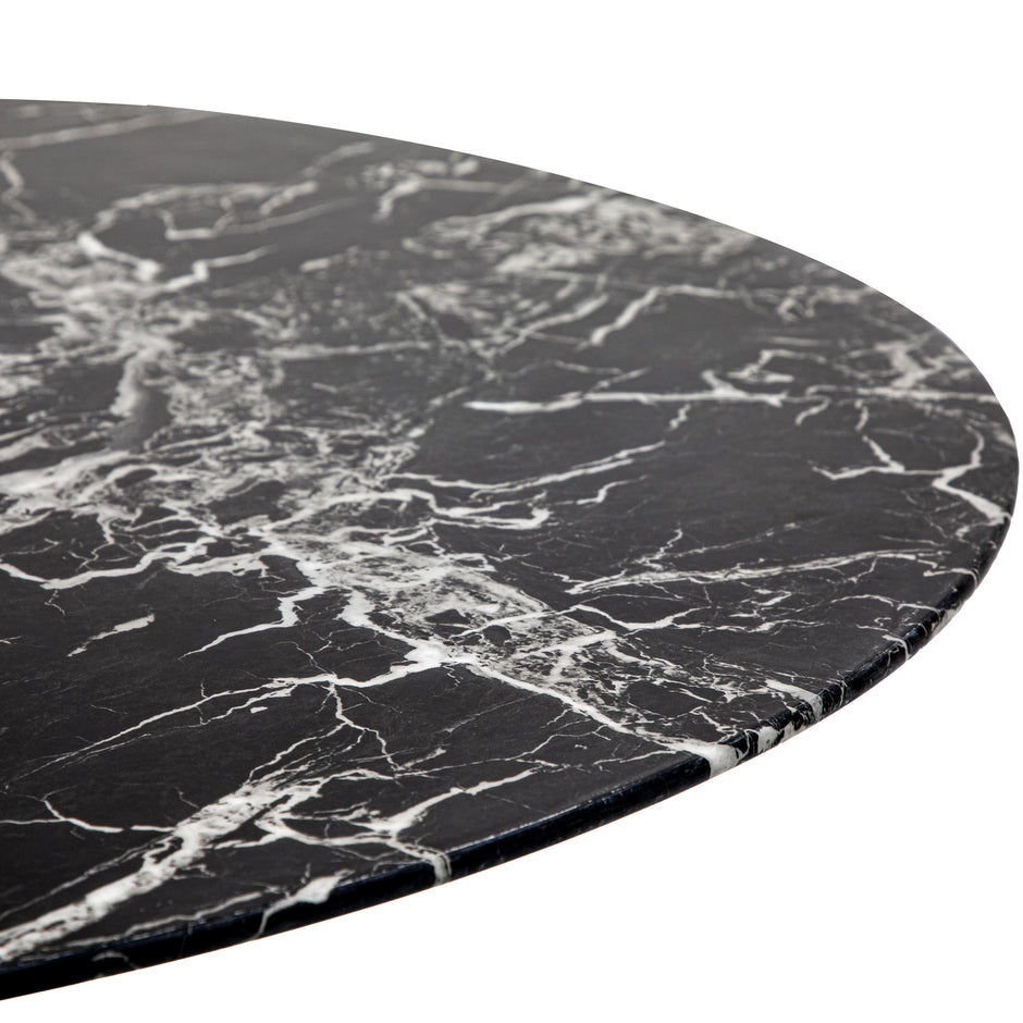 Whitmore Black Effect Round Dining Table – FW Homestores