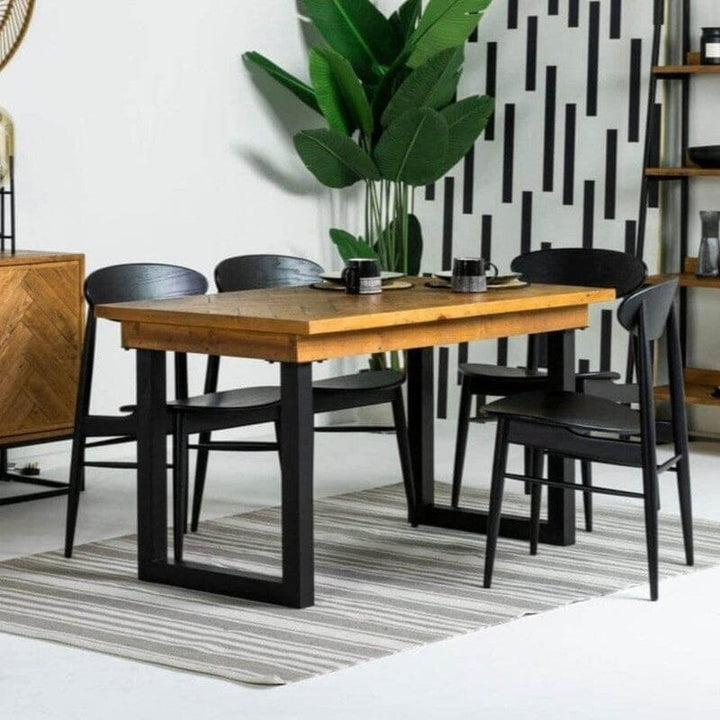 Tulsa Cross Leg Extendable Dining Table (140cm - 180cm) – FW Homestores